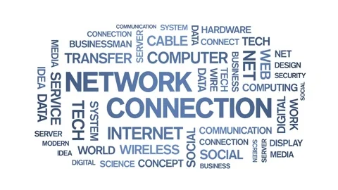 4k Network Connection Animated Word Clou... | Stock Video | Pond5