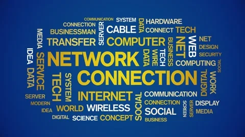 4k Network Connection Animated Word Clou... | Stock Video | Pond5