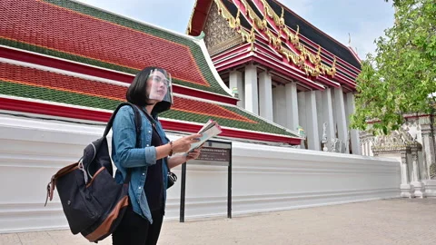 4K New normal of asian woman exploring B... | Stock Video | Pond5