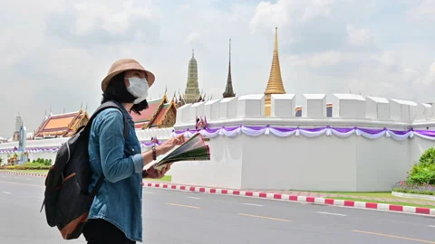 4K New normal of asian woman exploring G... | Stock Video | Pond5