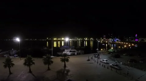 4K Night Flying Over The Night City 2 | Stock Video | Pond5