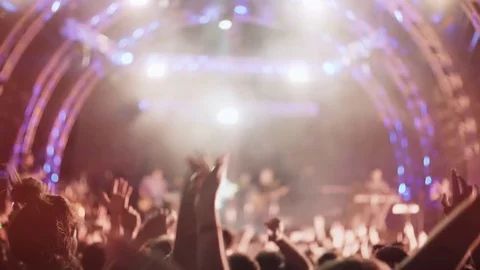 Outdoors Concert Crowd 4K Stock Video Footage | Royalty Free Outdoors ...