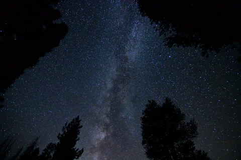 4k night time lapse, Milky Way stars beh... | Stock Video | Pond5