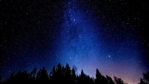 4k night time lapse with starry sky and ... | Stock Video | Pond5