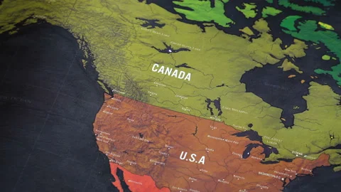4k North America World Map | Stock Video | Pond5