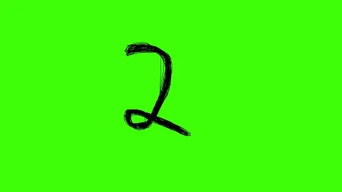 4K Number 2 Scribble Green Screen Animat... | Stock Video | Pond5