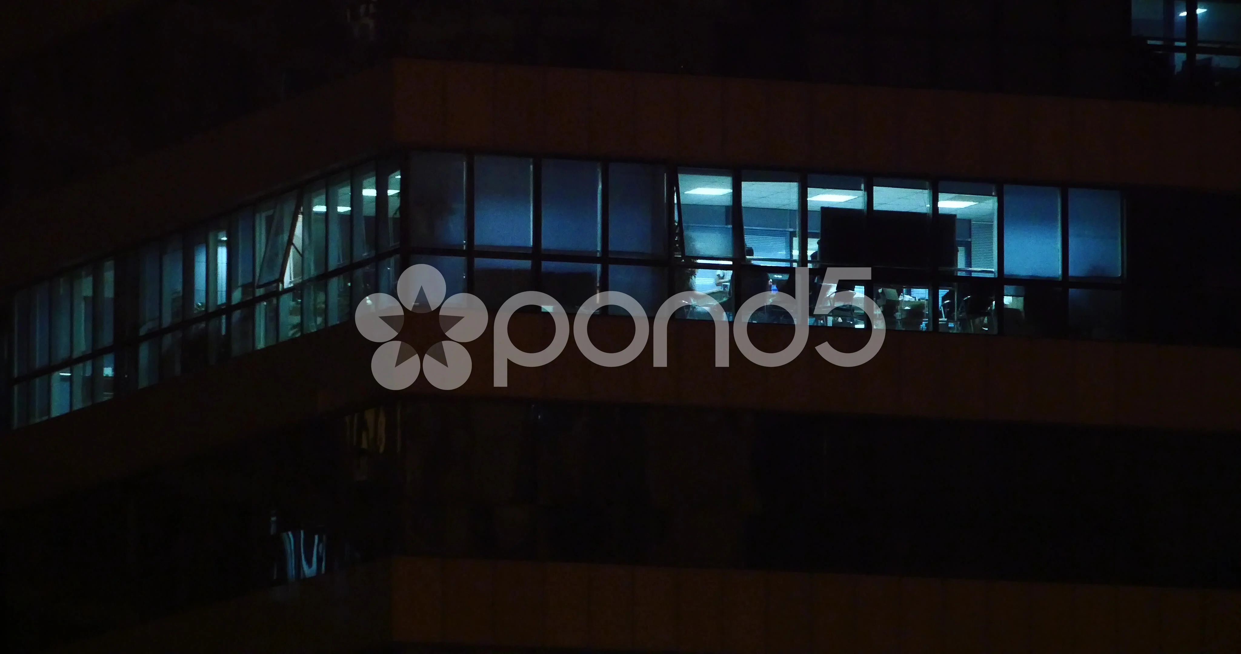 Night Office Building Texture