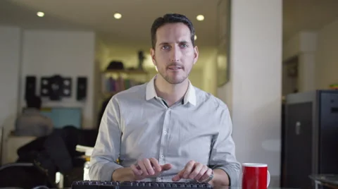 4K Office worker working at his computer... | Stock Video | Pond5