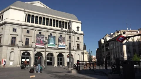 4K Opera House building Madrid Royal The... | Stock Video | Pond5