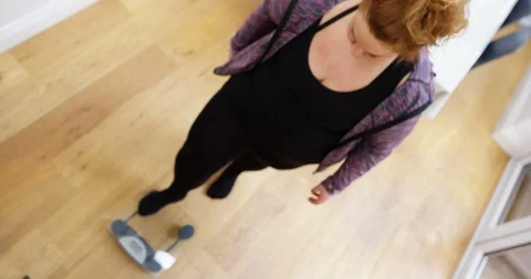 Overweight Woman On Scale Stock Footage ~ Royalty Free Stock Videos | Pond5