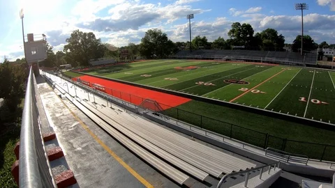 Empty Football Field High School Stock Video Footage | Royalty Free ...