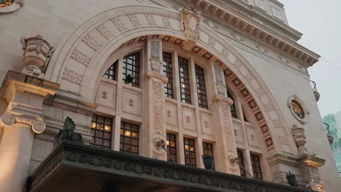 4k, panoramic side view of the facade of... | Stock Video | Pond5