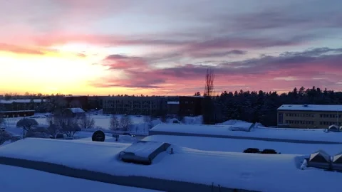 4K Panoramic view of beautiful winter wo... | Stock Video | Pond5