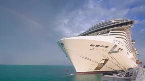 4k, Panoramic view from below on the bow... | Stock Video | Pond5