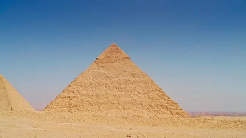4k, panoramic view of great pyramids of ... | Stock Video | Pond5
