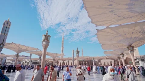 4k, panoramic view main mosque of the Pr... | Stock Video | Pond5