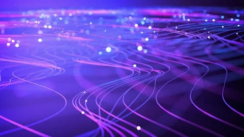 4k particle waves with animated light sp... | Stock Video | Pond5