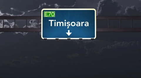 4K Passing Timisoara Romania Highway Sig... | Stock Video | Pond5