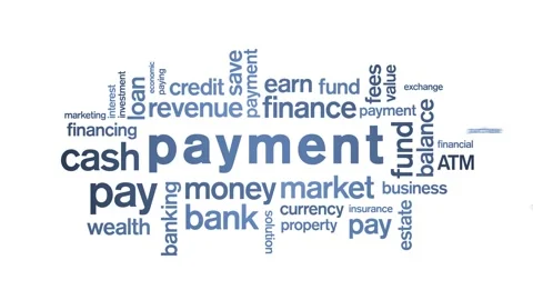 4k Payment Animated Tag Word Cloud,Text ... | Stock Video | Pond5