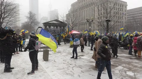 4K people rally in anti war protests in ... | Stock Video | Pond5