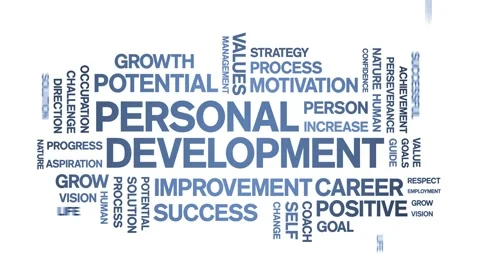 4k Personal Development Animated Tag Wor... | Stock Video | Pond5