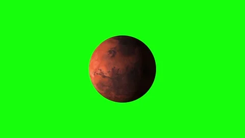 4K Planet Mars Green Screen. | Stock Video | Pond5