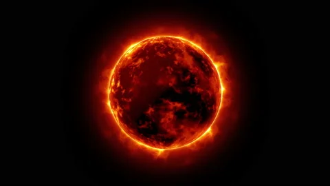 4K Planet Sun Burning Solar Loop Animati... | Stock Video | Pond5