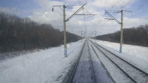 4K Point of view from the train locomoti... | Stock Video | Pond5