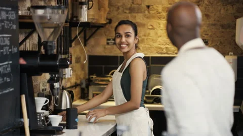 4K Portrait of friendly smiling worker s... | Stock Video | Pond5