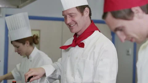 4K Portrait of happy smiling chef in a c... | Stock Video | Pond5