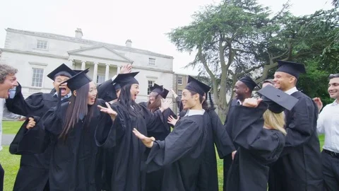 4K Portrait happy students on graduation... | Stock Video | Pond5