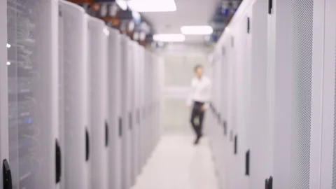 4K Portrait smiling engineer in data cen... | Stock Video | Pond5