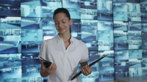 4K Portrait smiling security officer in ... | Stock Video | Pond5