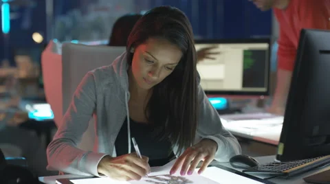 4K Portrait smiling young computer game ... | Stock Video | Pond5