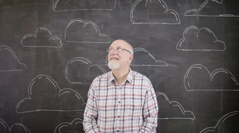 4K Portrait of thinking man standing in ... | Stock Video | Pond5