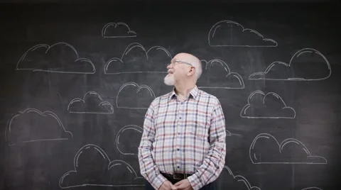 4K Portrait of thinking man standing in ... | Stock Video | Pond5