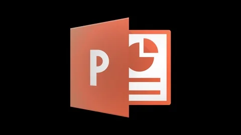 4k - Powerpoint logo spinning on alpha c... | Stock Video | Pond5