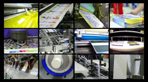 4k print montage video wall background | Stock Video | Pond5