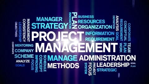 4k Project Management Animated Tag Word ... | Stock Video | Pond5