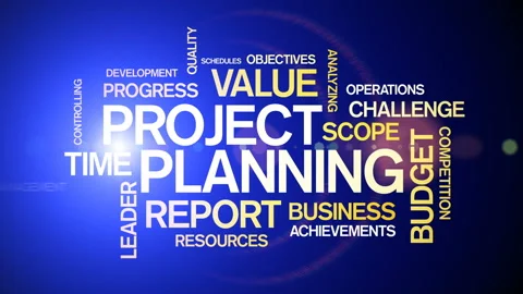 4k Project Planning Animated Tag Word Cl... | Stock Video | Pond5