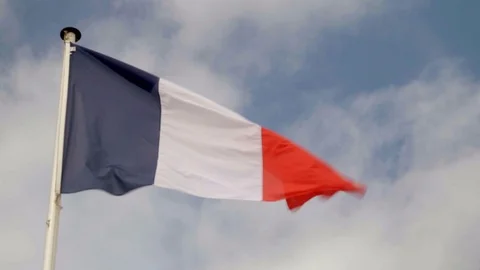 4K quality and Realistic French flag wav... | Stock Video | Pond5