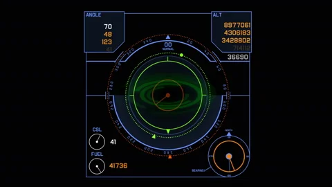 4k Radar GPS signal tech screen display,... | Stock Video | Pond5