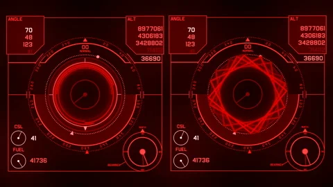 4k Radar GPS signal tech screen display,... | Stock Video | Pond5