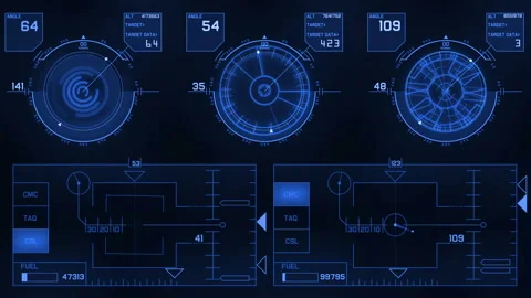 4k Radar GPS signal tech screen display,... | Stock Video | Pond5