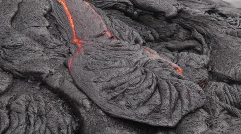 4K RAW Lava Flow By Day 20 | Stock Video | Pond5