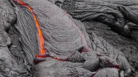 4K RAW Lava Flow By Day 22 | Stock Video | Pond5