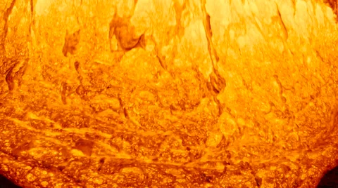 4K RAW Lava Flow Night 12 | Stock Video | Pond5