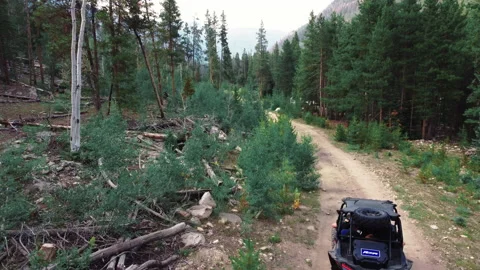 4K Razer UTV Driving Away on a Mountain ... | Stock Video | Pond5