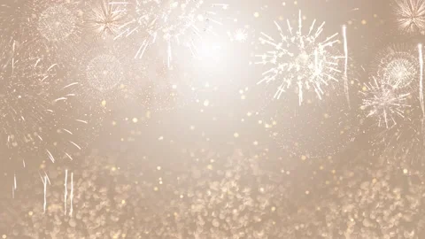 4K Real Fireworks Explosion on Smoke Fog... | Stock Video | Pond5