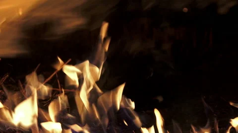 4K Realistic Fire with alpha matte blac... | Stock Video | Pond5